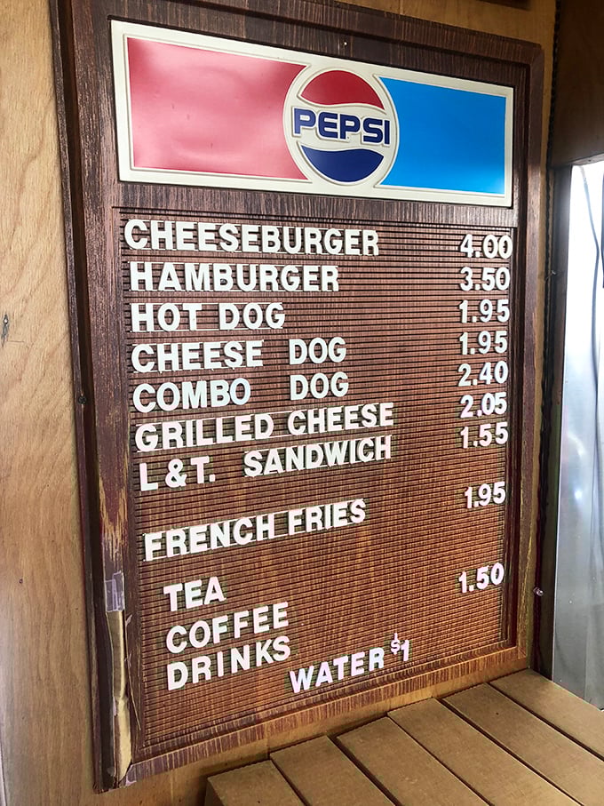 The menu board speaks volumes in its simplicity—when you've perfected a handful of items, why complicate things with unnecessary choices?