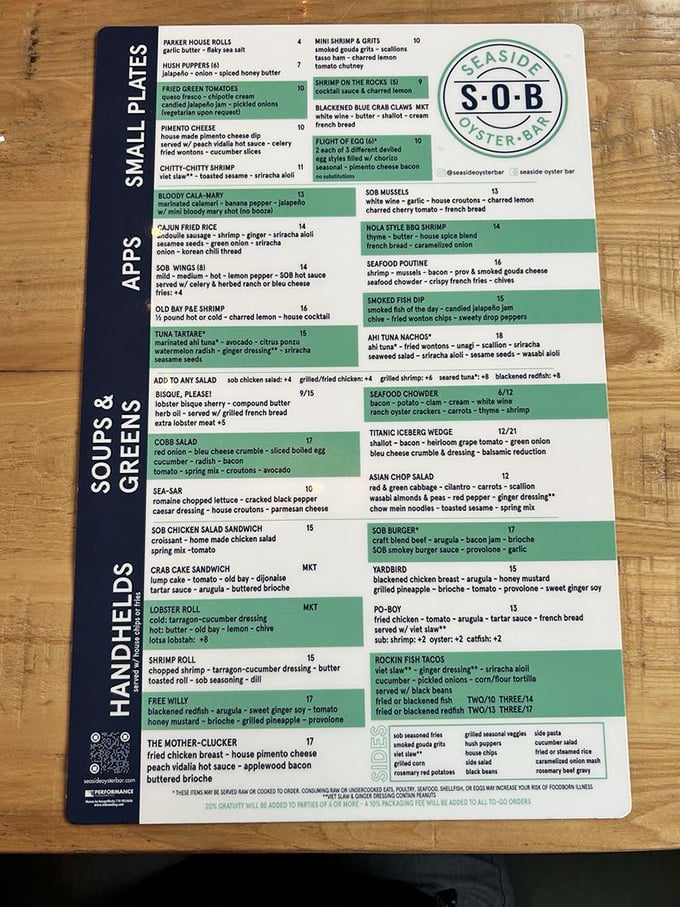 The menu reads like a love letter to the ocean – each dish promising a vacation for your taste buds without the TSA pat-down.
