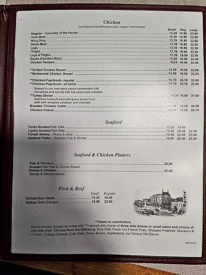 A menu that doesn't mess around – when you know what you do best, keep it simple.