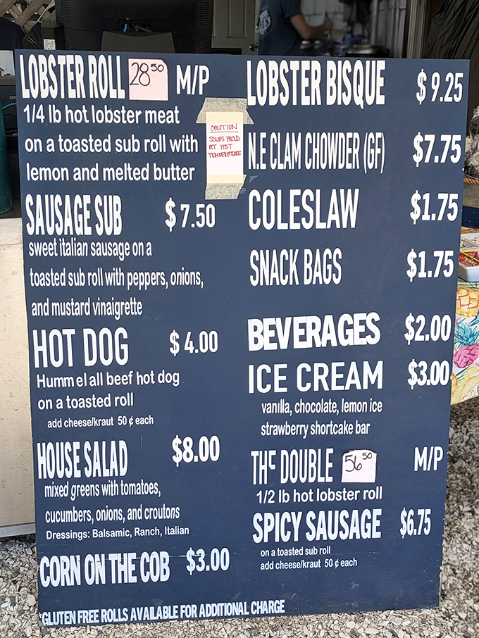 That menu board speaks fluent New England – simple, direct, and worth every penny.