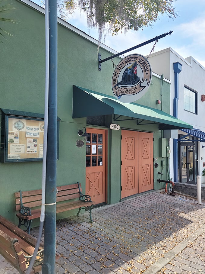 Behind these salmon-colored doors lies Mount Dora's firefighting history, where the only thing hotter than Florida summers was the dedication of its first responders.