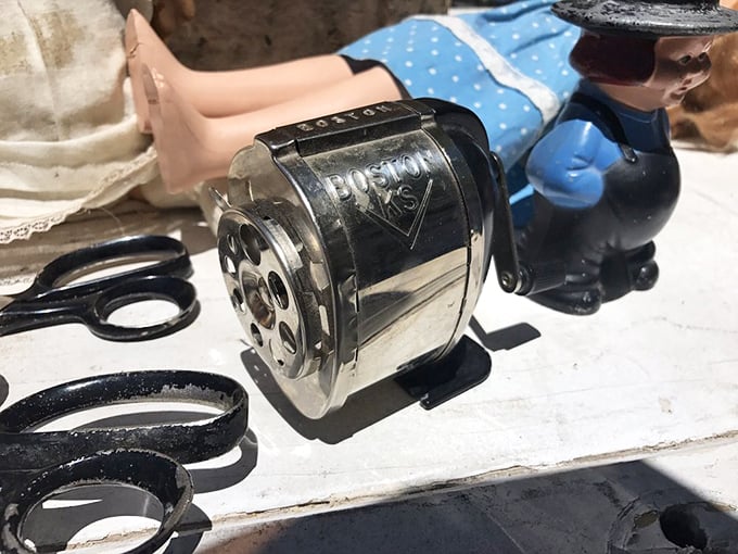 That vintage Boston pencil sharpener isn't just office equipment—it's a time machine to when sharpening a pencil was a satisfying mechanical symphony.