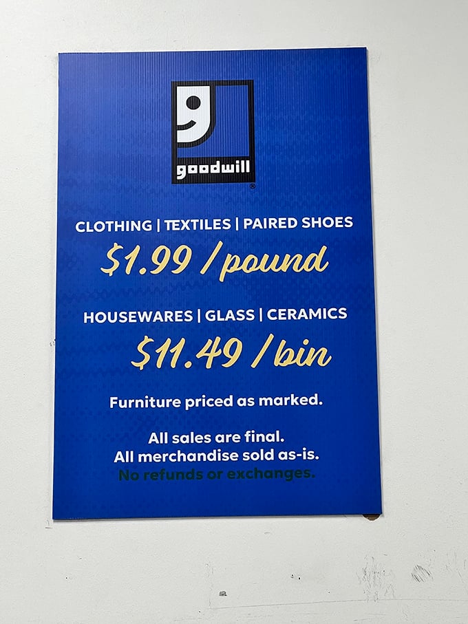 The pricing board that'll make your credit card do a happy dance. By-the-pound shopping feels like you've discovered a retail cheat code.