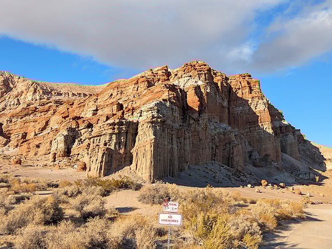Mother Nature's sketchbook come to life – these layered cliffs tell a 12-million-year story in vibrant technicolor.