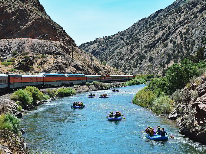 The Royal Gorge Route Railroad proves that trains and canyon views pair better than wine and cheese.