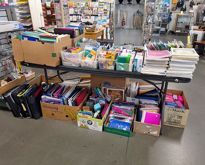 Office supplies and school essentials create an organized chaos that would make Marie Kondo twitch—but at these prices, everything sparks joy.