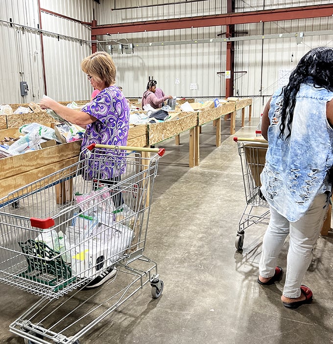 The serious shoppers arrive with a strategy, armed with carts and determination. This isn't amateur hour—it's Olympic-level bargain hunting.