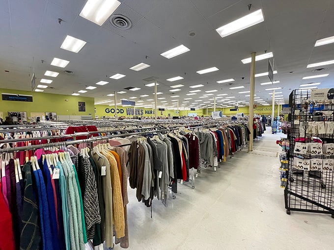 The sweater section: where yesterday's impulse purchases and gift misses become tomorrow's cozy favorites at prices that warm you before you even wear them.
