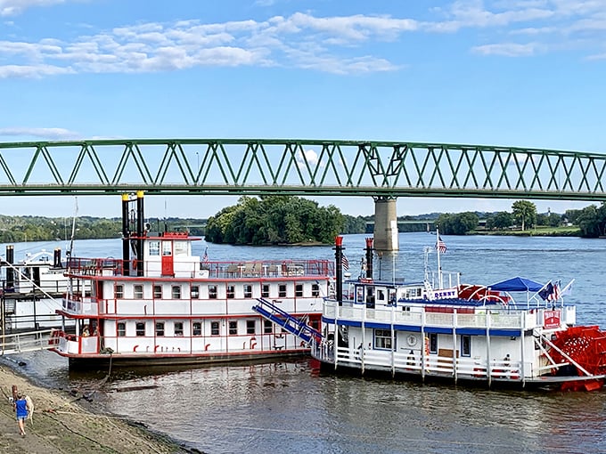 Sternwheelers docked along the riverfront aren't just photo ops—they're working vessels offering the most relaxing history lesson you'll ever experience on the Ohio River.