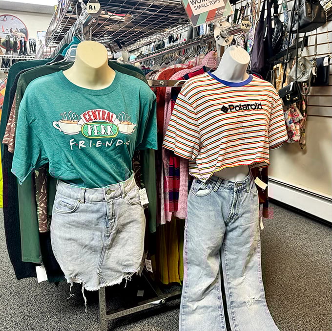 Not just clothes, but fashion time capsules. That Central Perk shirt might be the closest you'll get to hanging with Rachel and Ross.