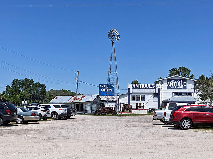 Where time stands still but style lives forever. That windmill isn't just for show—it's beckoning vintage enthusiasts from miles around.