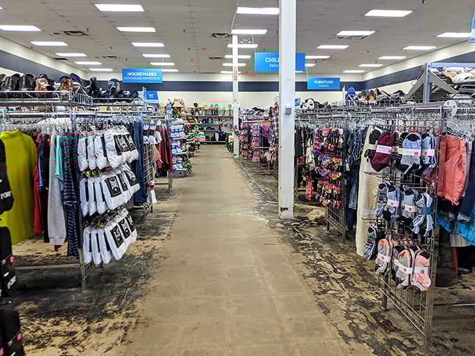 The clothing aisles are like archaeological digs where fashion from every decade awaits new life and a second chance at stylishness.