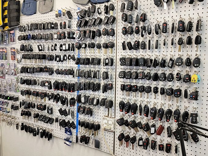 The wall of possibilities! Each key represents not just a car or home, but the potential to unlock something wonderful in your life.