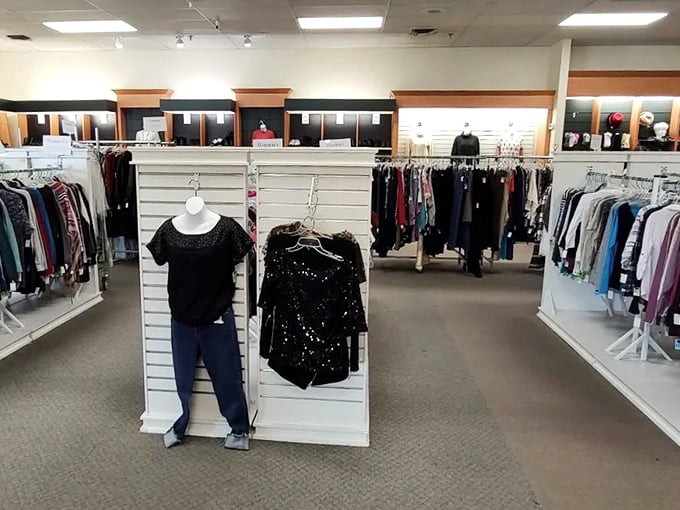Not just clothes—possibilities. Each rack tells stories of special occasions, professional milestones, and fashion eras waiting for their next chapter.