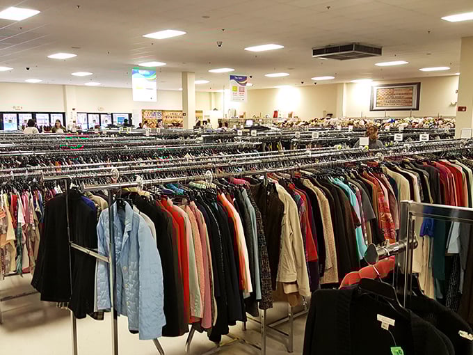 The same endless sea of clothing possibilities beckons shoppers to dive in. Where yesterday's styles become tomorrow's unique fashion statements.