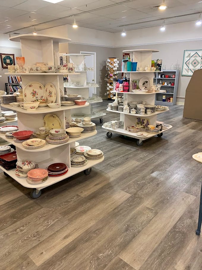 A porcelain paradise! These dish displays could solve your mismatched plate problems or start you on a collecting journey you never knew you needed.