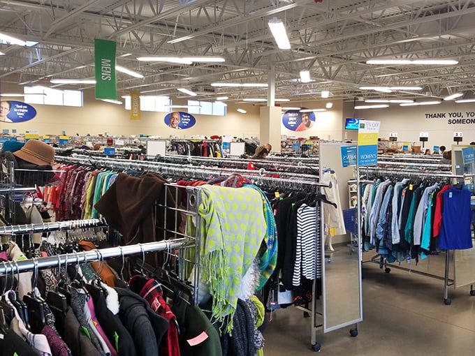 Racks upon racks of possibility. In this textile ocean, your next favorite outfit is patiently waiting to be discovered.