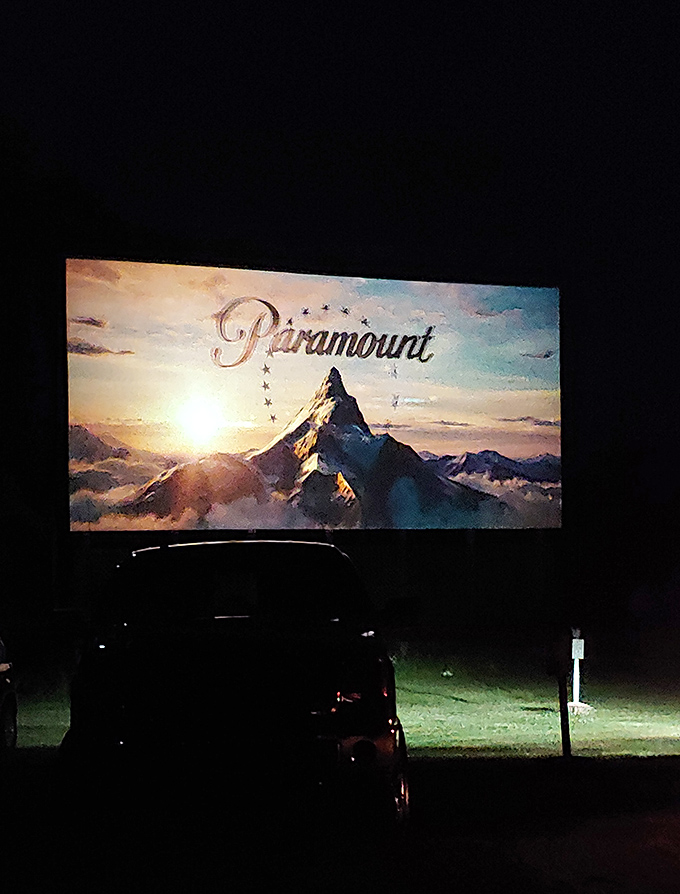 That magical moment when the Paramount mountain appears and suddenly your pickup truck becomes the best seat in the house.