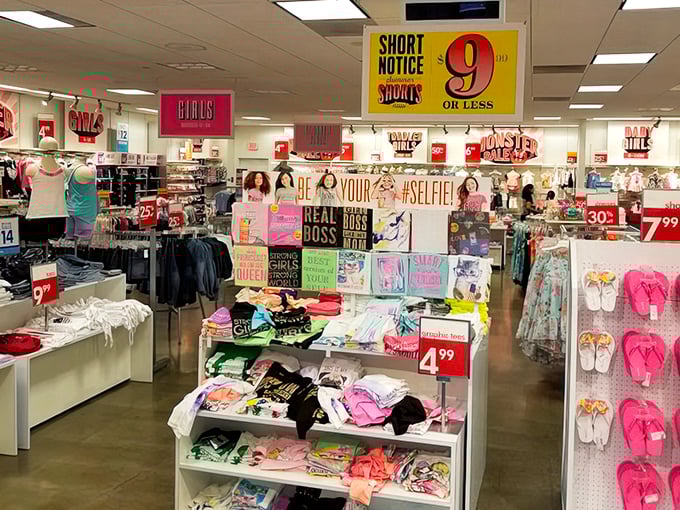 Tween dream territory where $9 shorts and sassy graphic tees create the perfect storm of style and savings. Parental wallets breathe a collective sigh of relief.