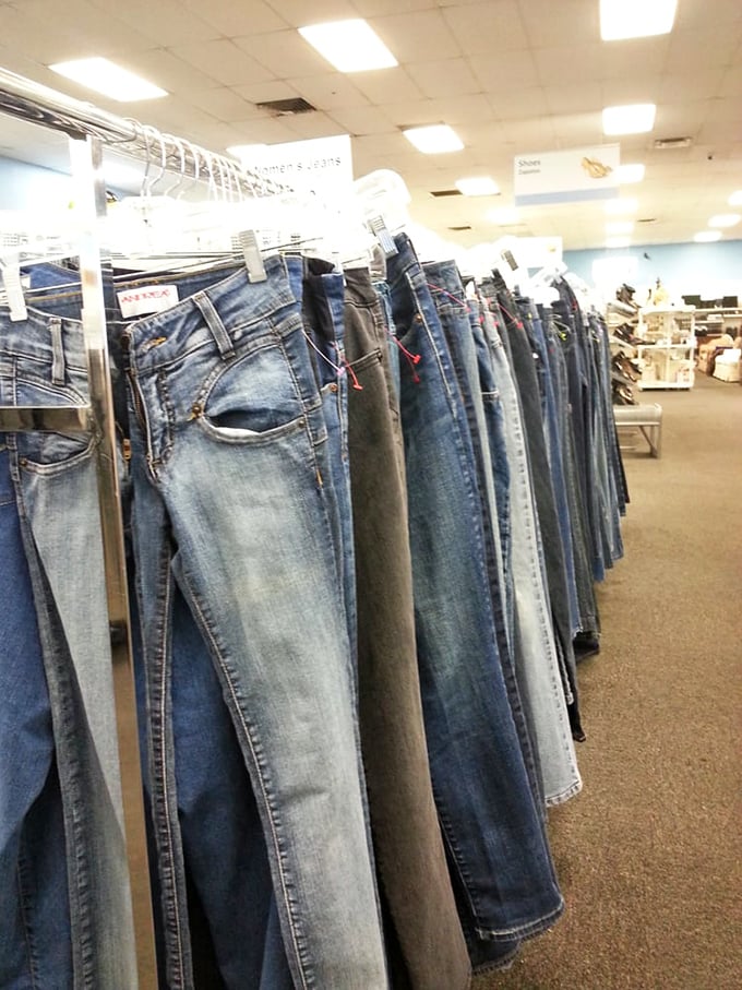 Denim democracy in action—where designer jeans mingle with everyday brands, all at prices that won't make your wallet weep.