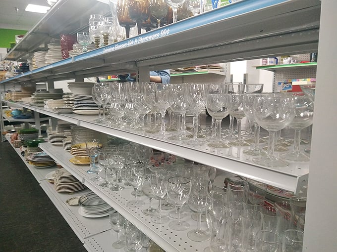 Crystal kingdom! These sparkling goblets and dishes once graced someone else's dinner parties and now await yours—at a fraction of department store prices.