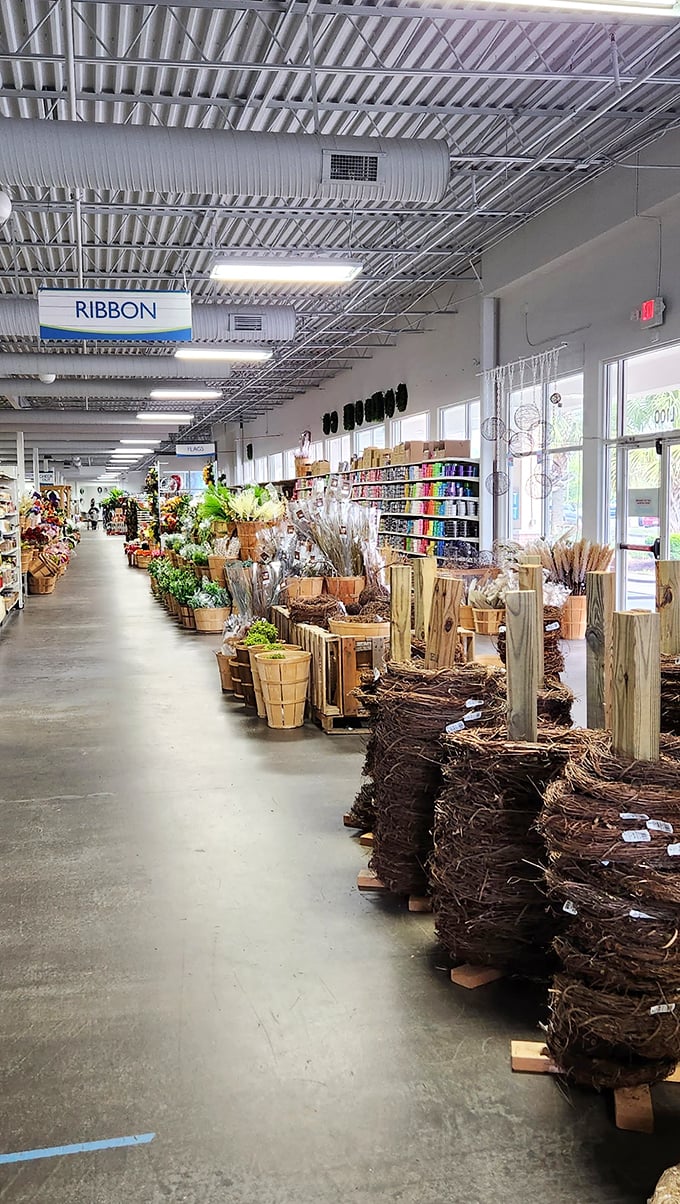 Craft supplies stretch into the horizon at this specialty shop—where DIY dreams and "I could make that" delusions are equally welcomed.
