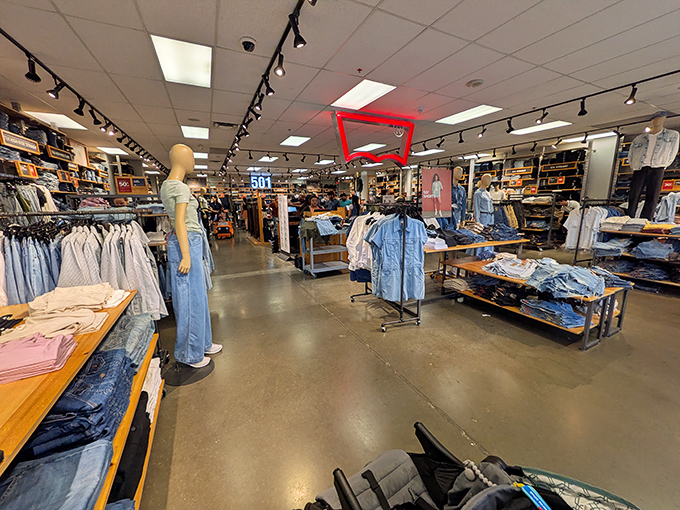 The Levi's store doesn't just sell jeans – it creates a denim wonderland where every shade of blue beckons like an old friend with new stories.