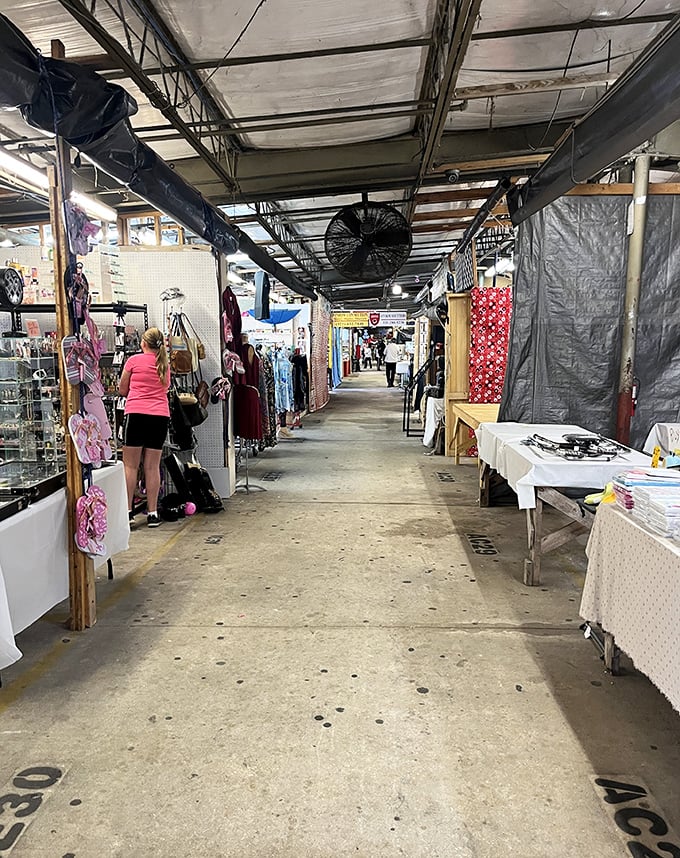 The outdoor market walkway – where one person's "I don't need this anymore" becomes another's "I've been searching for this my entire life!"