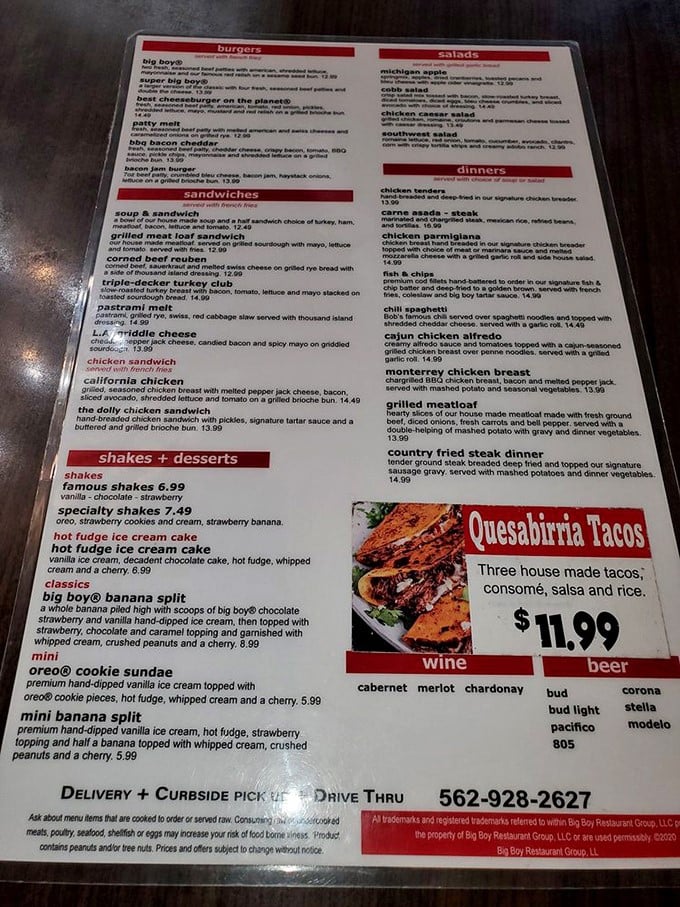 This menu isn't just a list of food—it's a roadmap to comfort that hasn't changed because it doesn't need to.
