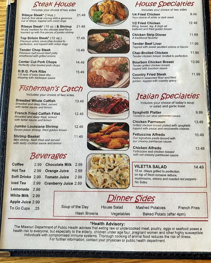 A menu that reads like a love letter to American comfort food. No molecular gastronomy here—just honest dishes that satisfy the soul.