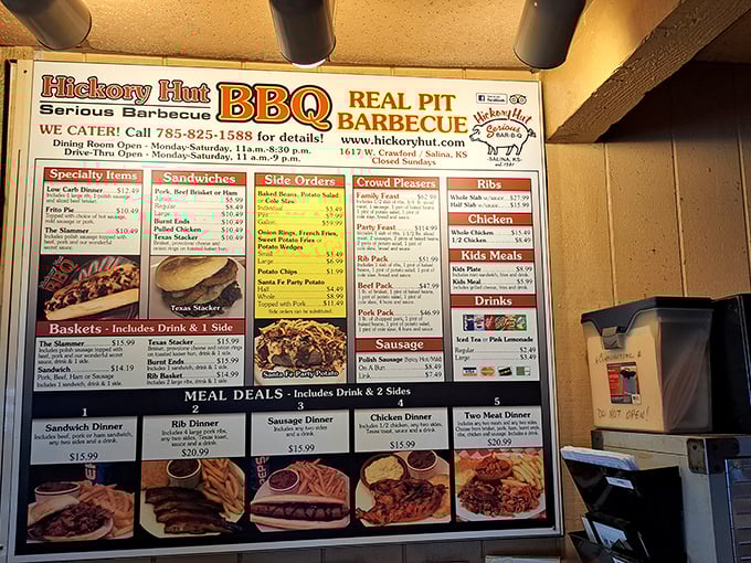 The menu board – where life's most delicious decisions are made. Like choosing between children, if your children were smoked meats. 