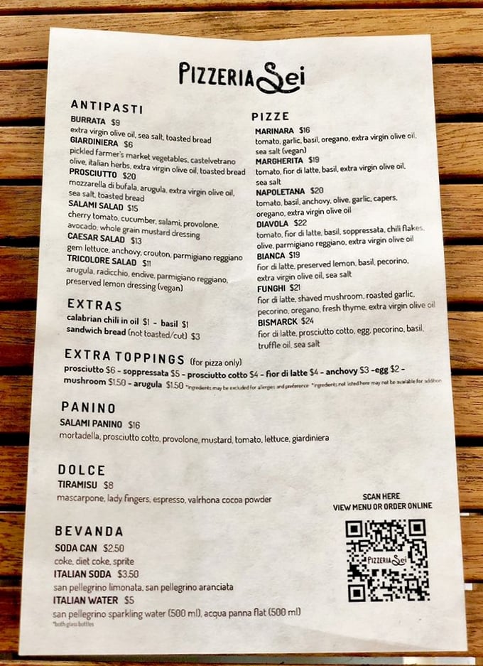 This menu reads like a love letter to Italian simplicity. No gimmicks needed when your ingredients speak this eloquently.