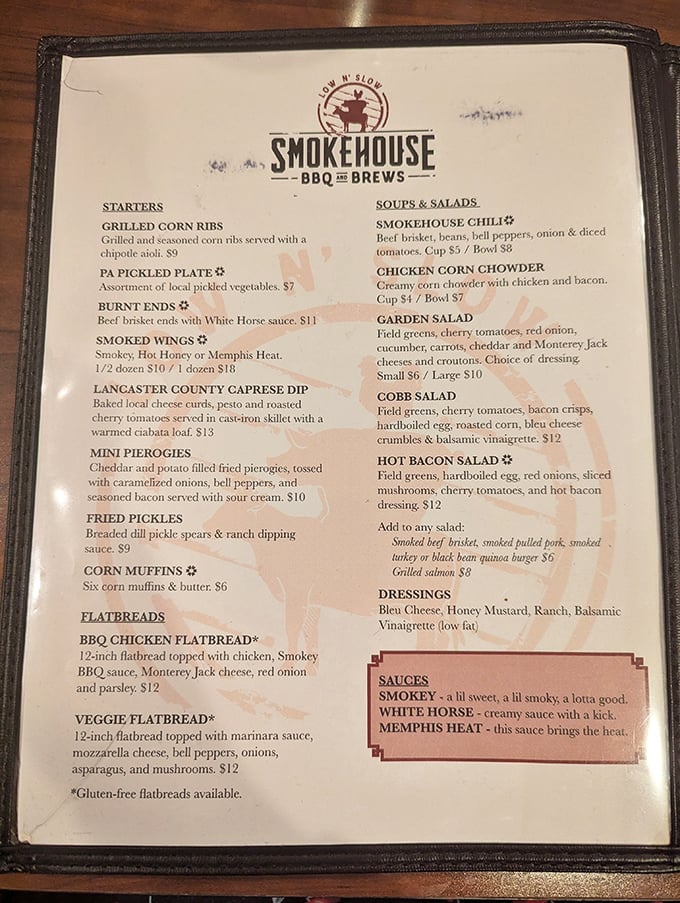 The menu reads like a love letter to smoked meats, with starters that could easily become main attractions in lesser establishments.