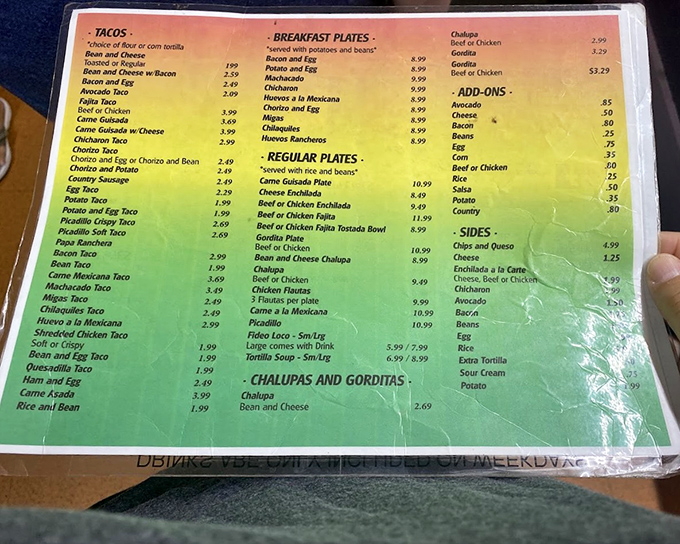 This menu is like a treasure map where X marks every spot. The hardest part isn't choosing what to eat – it's limiting how many things you order.