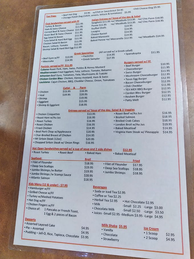 A menu so comprehensive it could qualify as light reading. The hardest part isn't finding something – it's narrowing it down!