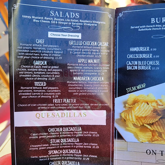 A menu that doesn't just list food—it promises adventure. Each description reads like a love letter to breakfast possibilities.