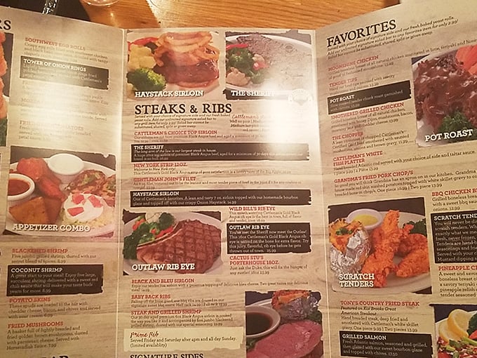 The menu reads like a love letter to beef enthusiasts—each description promising a different path to carnivorous bliss.