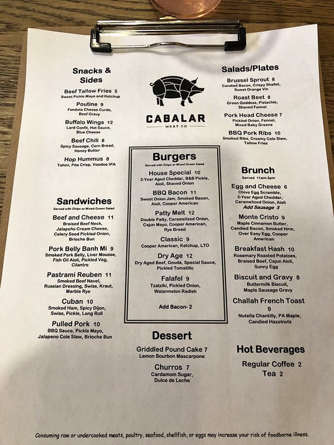 This isn't just a menu—it's a roadmap to happiness. Notice how "Beef Tallow Fries" appears before salads? They understand priorities.