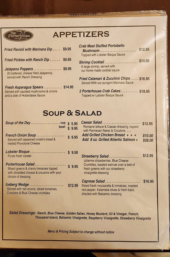The menu reads like a love letter to carnivores, with appetizers that could easily steal the show if not for those legendary steaks.