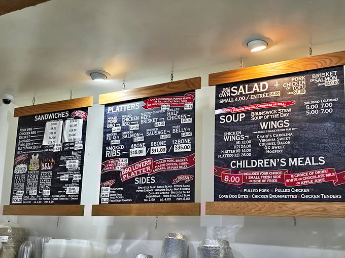 The menu board at BBQ Exchange reads like poetry to meat lovers. Decisions have never been so deliciously difficult.
