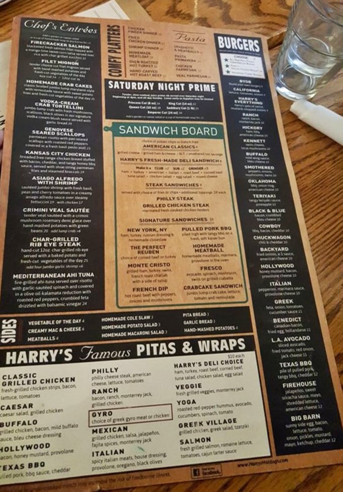 A menu that reads like a culinary road trip across America – from coastal seafood to heartland comfort classics, all under one Pennsylvania roof.