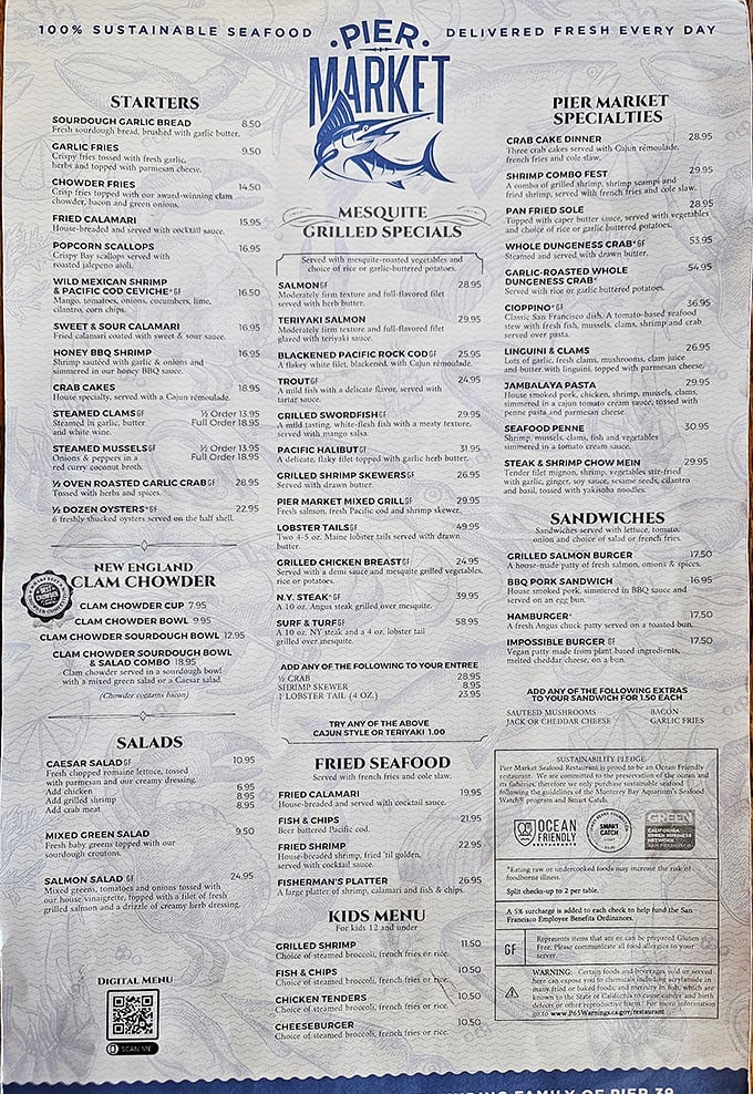 The menu reads like a love letter to the ocean. Sustainable seafood isn't just a trendy phrase here—it's the foundation of every mouthwatering offering.