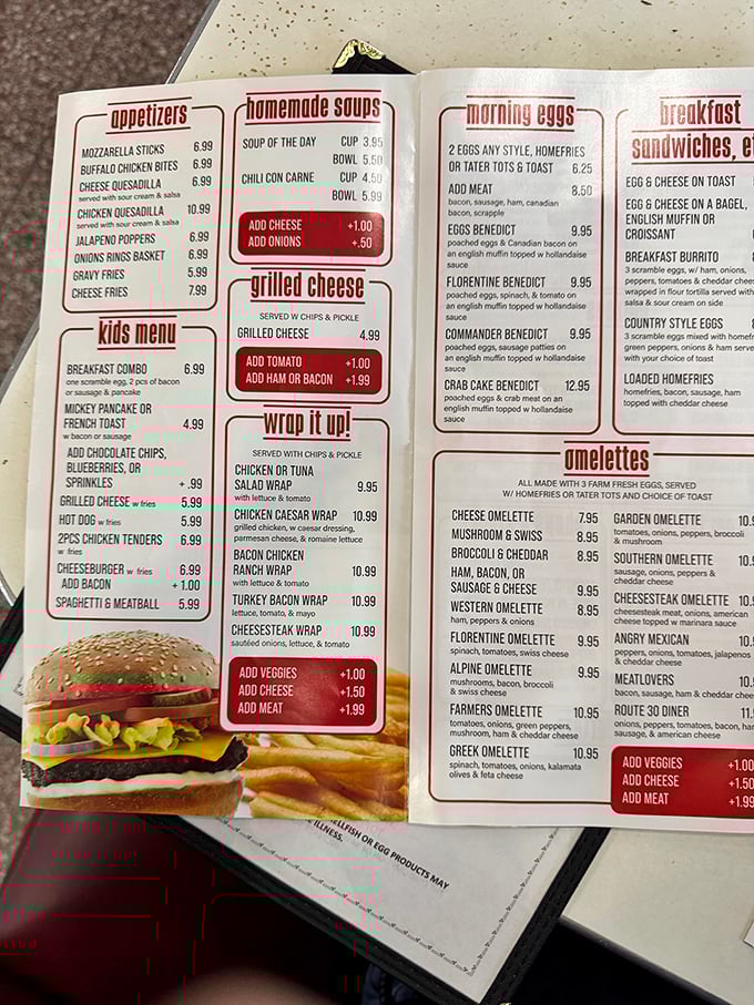 The menu that launched a thousand cravings. Each laminated page offers a roadmap to comfort food nirvana, from benedicts to burgers.