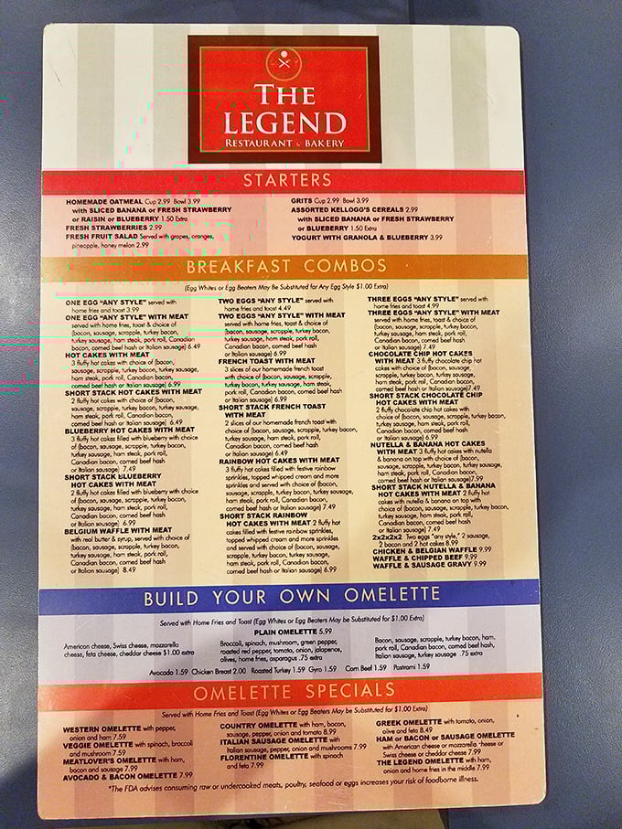 A menu that doesn't just offer breakfast—it celebrates it. Decision paralysis has never been so delicious.
