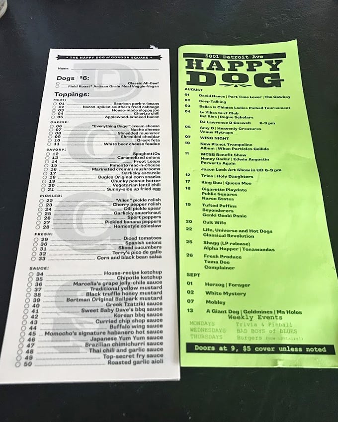 Fifty toppings and infinite possibilities! This menu isn't just a list—it's a treasure map to flavor combinations you never knew you needed.