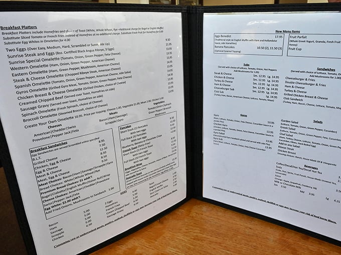 A menu that reads like a love letter to breakfast classics. The hardest relationship you'll navigate today is choosing just one dish.