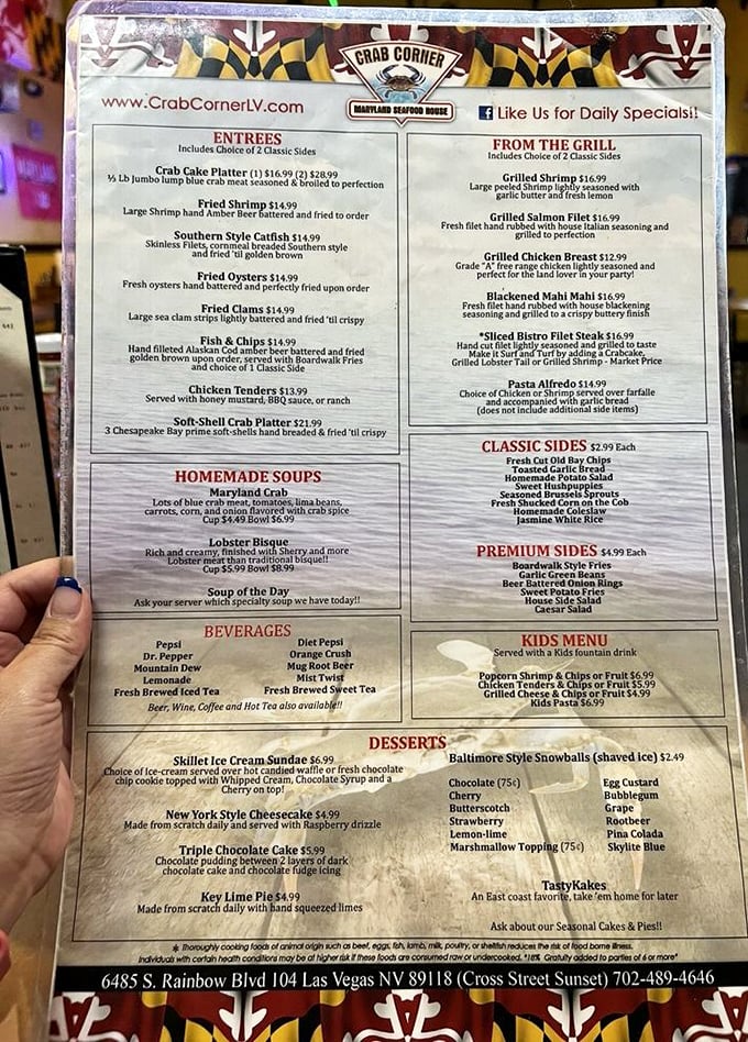 This menu isn't just a list – it's a maritime treasure map. X marks the spot where your seafood cravings surrender.