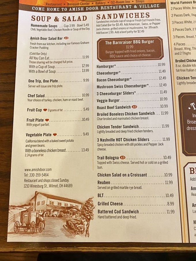 The menu reads like a love letter to comfort food classics. That little heart symbol next to certain items? Consider it your arteries' warning system.