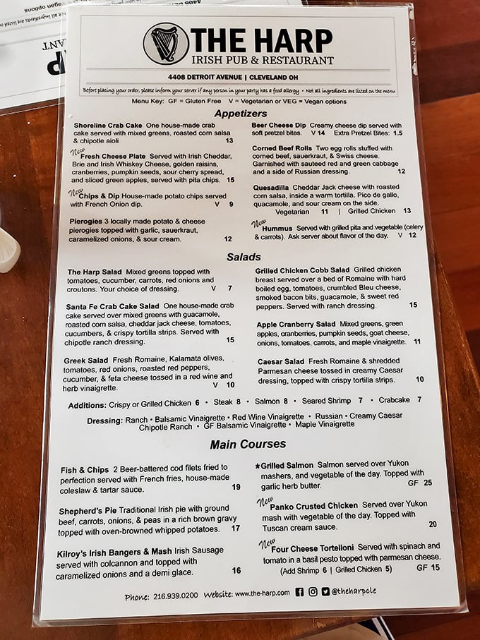 A menu that reads like a love letter to Irish cuisine, with enough modern twists to keep culinary adventurers coming back.
