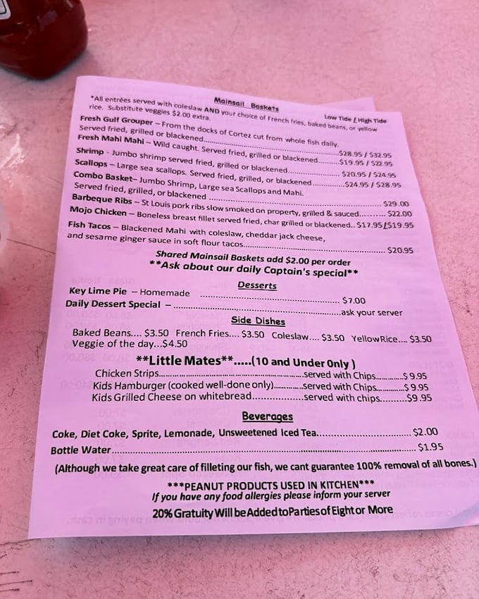A menu that reads like poetry to seafood lovers. No foam reductions or deconstructed anything—just the Gulf's greatest hits prepared with respect.